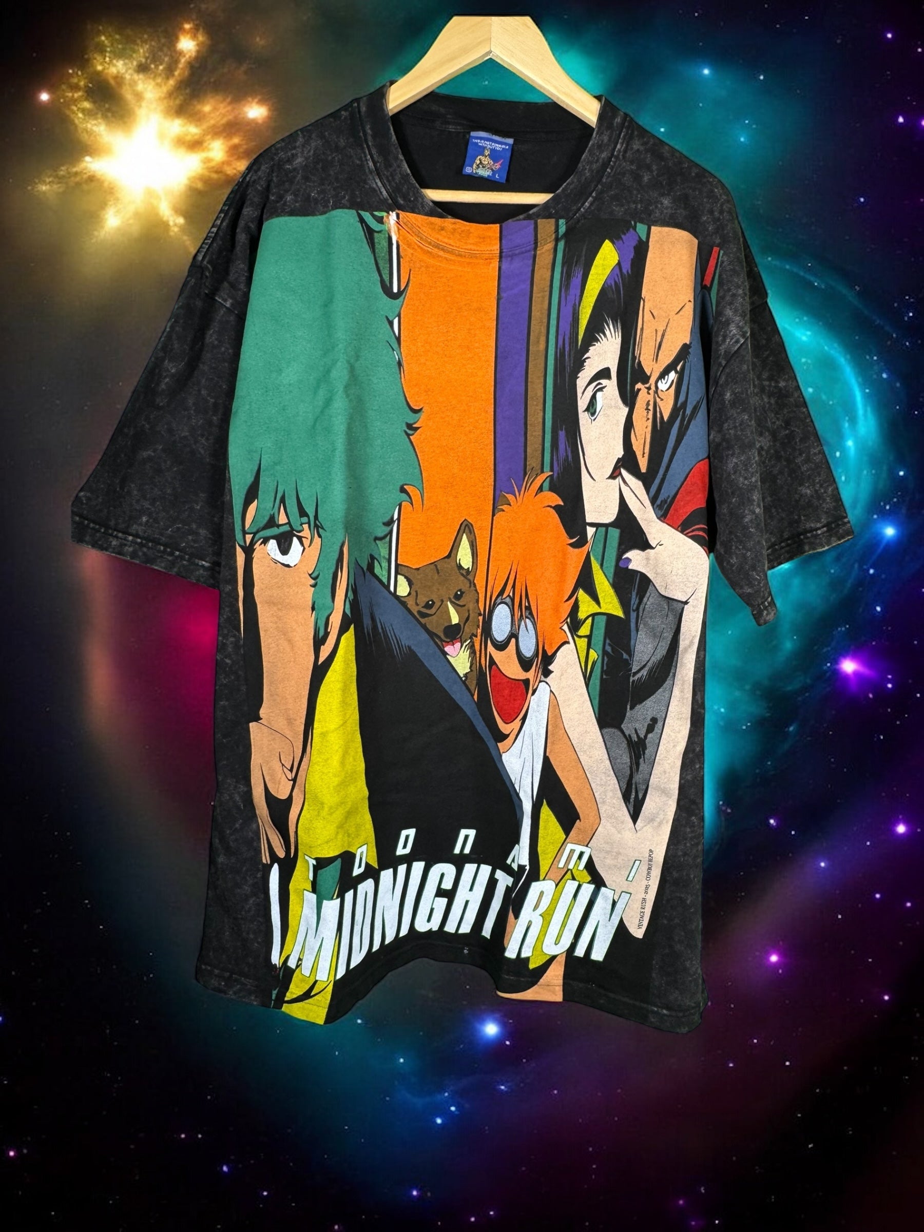 Acid wash Cowboy Bepop - Midnight Run front & 1.2.3 Lets jam back ...